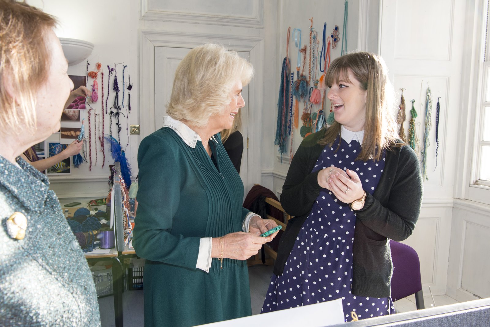 Camilla & Birgitte enjoy visit to the Royal School of Needlework at ...
