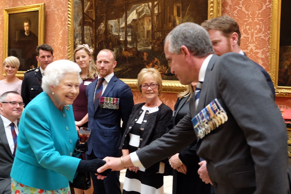 The Queen hosts palace reception for Victoria Cross and George Cross ...