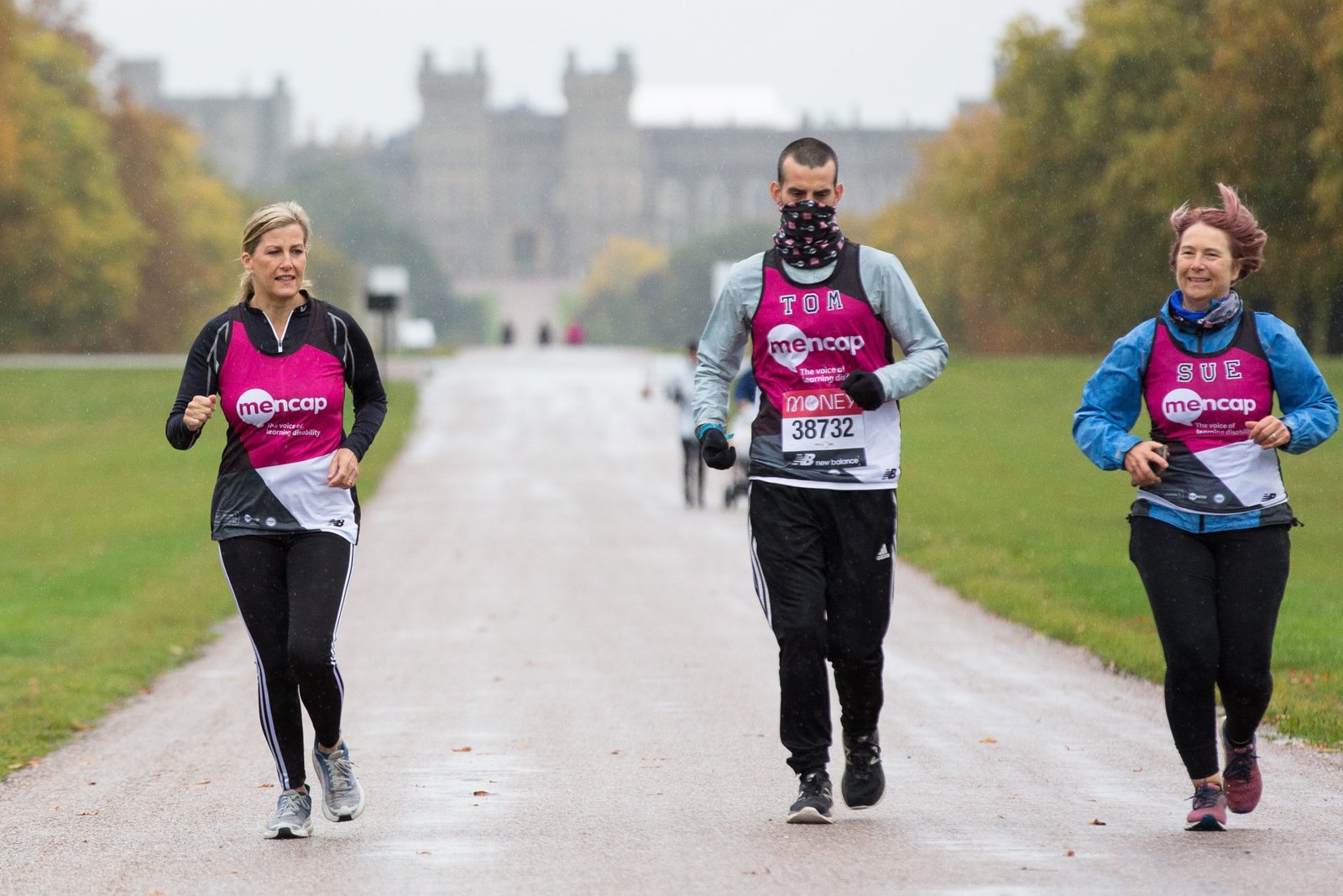 Countess of Wessex runs part of London Marathon for Mencap at Windsor ...