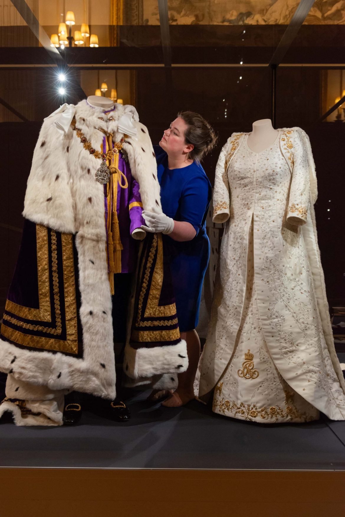 The King and Queen's Coronation outfits go on display at Buckingham ...