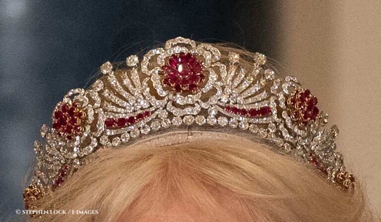 Camilla's Jewellery: Burmese ruby tiara • The Crown Chronicles