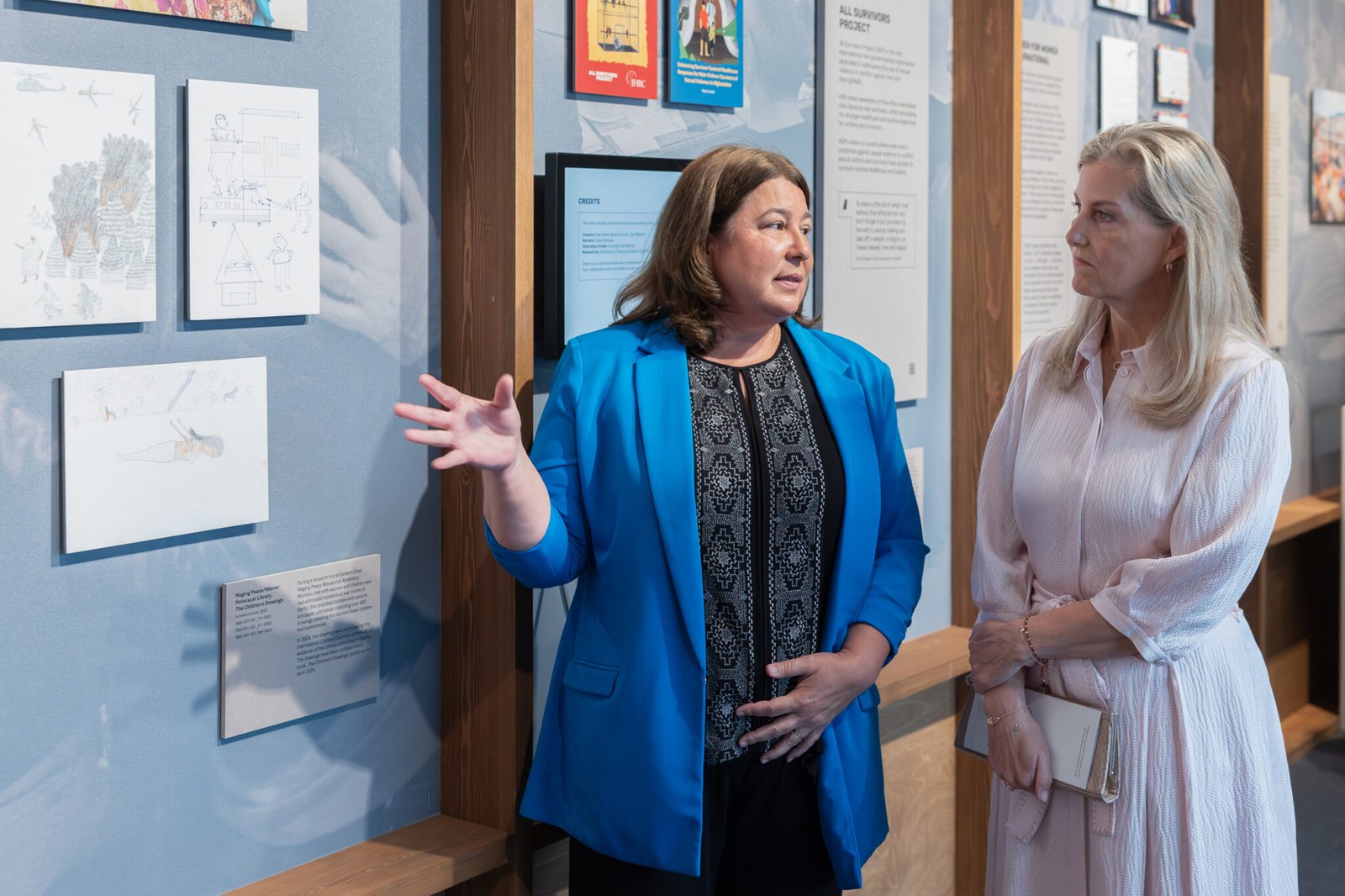 Duchess of Edinburgh visits sexual violence exhibition at Imperial War ...